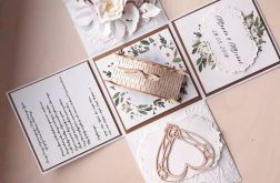 Zestaw ślubny exploding box i torebka #00001 - PartyCardsShop