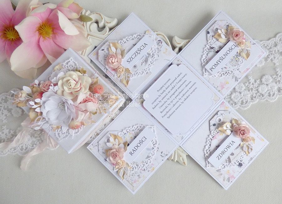 Exploding box urodzinowy lub imieninowy 158 - PRACOWNIA RĘKODZIEŁA